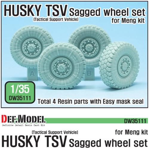 DEF Model DW35111 UK Husky TSV Sagged wheel set ( for Meng 1/35)