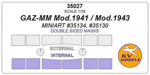 KV Models 35027 GAZ-MM Mod.1941 / Mod.1943 (MiniArt) - (Double sided)