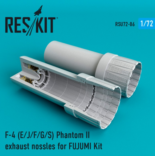 DISCONTINUED RES/KIT U72-0086 F-4 Phantom II (E/J/F/G/S) exhaust nossles for FUJIMI Kit