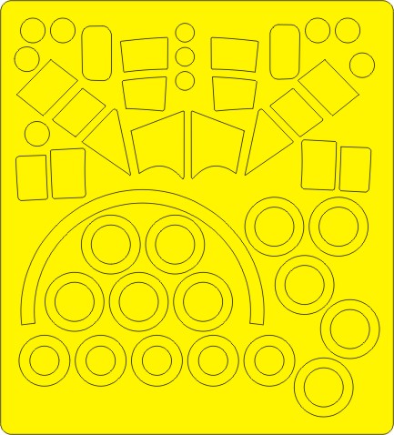 New Ware AM0754 G-222 Panda / C-27 A Chuck BASIC kabuki masks for Italeri