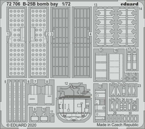 PREORDER Eduard 72706 B-25B bomb bay AIRFIX