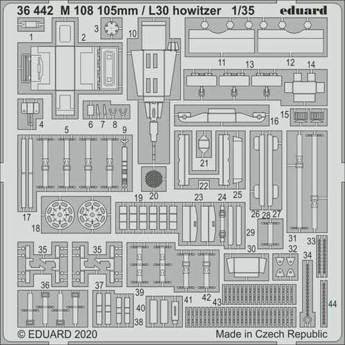 Eduard 36442 M 108 105mm / L30 howitzer AFV CLUB