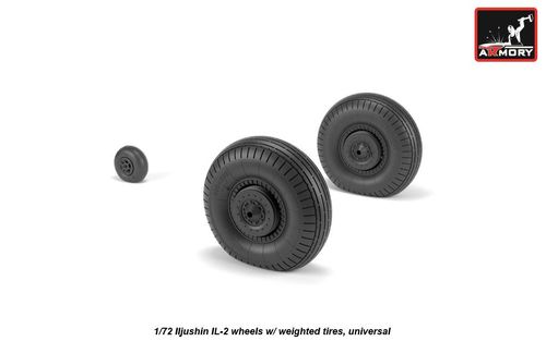 Armory Models Group AW72055 Iljushin IL-2 Bark (early) wheels w/ weighted tires