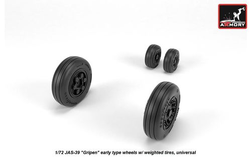 Armory Models Group AW72503 JAS-39 "Gripen" wheels w/ weighted tires, early