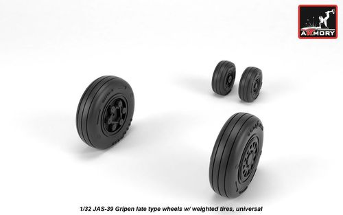 Armory Models Group AW32503 JAS-39 "Gripen" wheels w/ weighted tires, late
