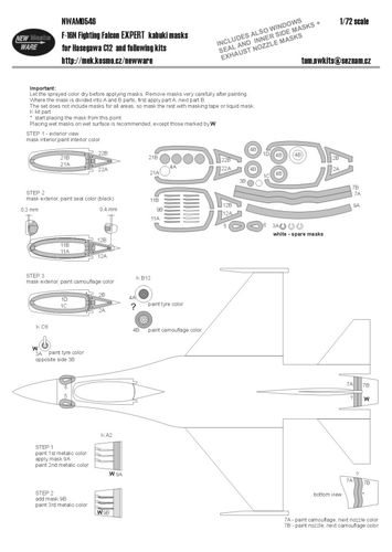 New Ware AM0546 F-16N Fighting Falcon EXPERT kabuki masks for Hasegawa