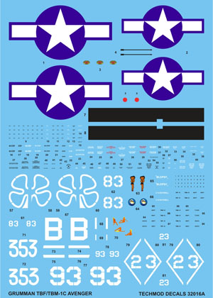 Techmod 32016 Grumman TBM-1C Avenger