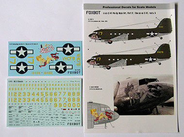 FOXBOT 72-021 Douglas C-47 Skytrain/Dakota "Pin-Up Nose Art and Stencils" Part # 5
