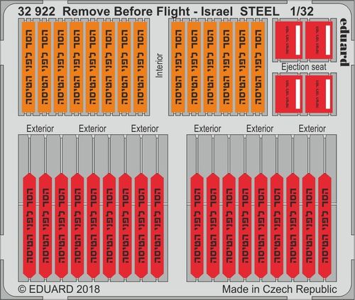 Eduard 32922 Remove Before Flight - Israel STEEL