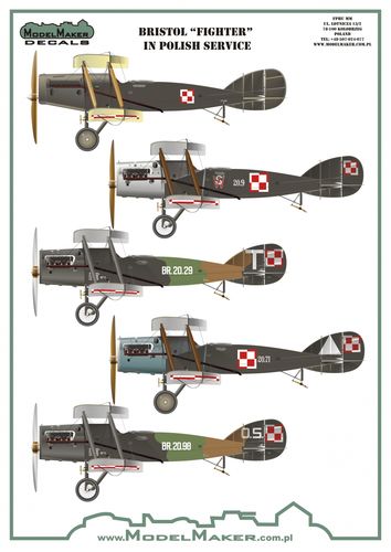 Model Maker Decals MD32094 Bristol Fighter F.2B in Polish service maska + kalkomania