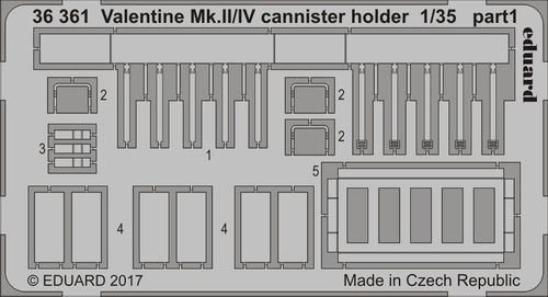 Eduard 36361 Valentine Mk.II/IV cannister holder TAMIYA