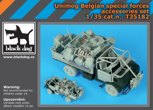 Black Dog T35182 Unimog Belgian spec. forces accessories set for Revell