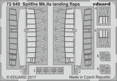 Eduard 72649 Spitfire Mk.IIa landing flaps REVELL 3953
