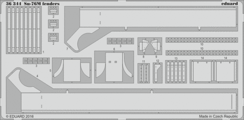 Eduard 36344 Su-76M fenders TAMIYA 35348