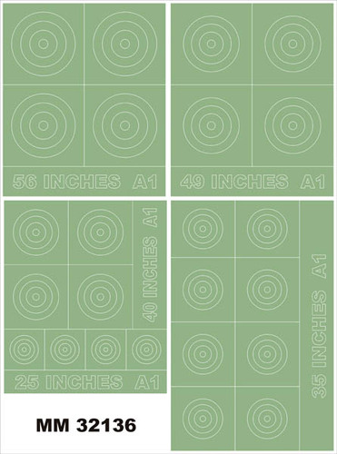 Montex MM32136 RAF ROUNDELS TYPE A1 56,49,40,35,25 Inches