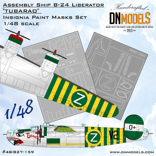 DN Models 48-827-159 Assembly Ship B-24 Liberator 'Tubarao' Insignia Paint Masks Set