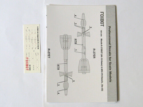 FOXBOT 72-044 Soviet Missile R-27ER/ET (AA-10 Alamo) And AKU-470 Stencils (Var. 2)