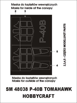 Montex SM48038 P-40 B Tomahawk Hobbycraft