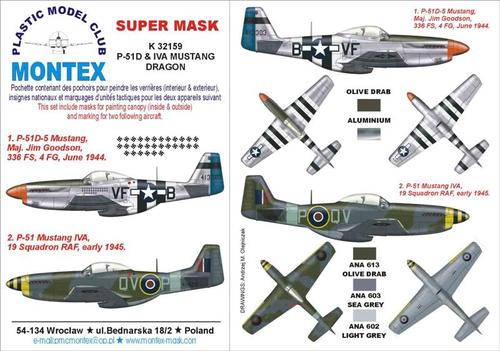 Montex K32159 P-51 Mustang IVa Dragon