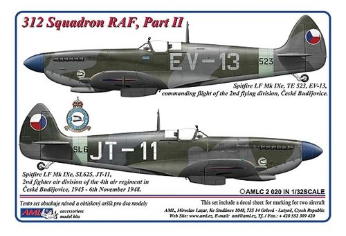 AML C2020 312 Squadron RAF - Part II / 2 decal version for Supermarine Spitfire LF Mk.IXe