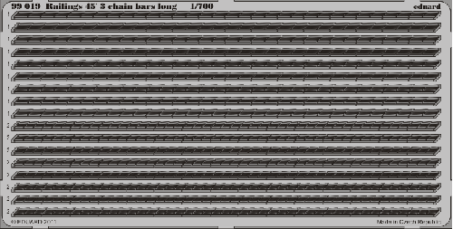 Eduard 99019 Railings 45´ 3 chain bars long 1/700