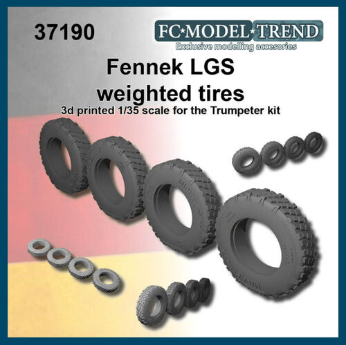 FC ModelTrend 37190 Fennek LGS Weighted Tires (For Trumpeter)