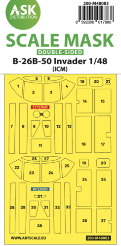 Art Scale Kit M48083 B-26B-50 Invader double-sided