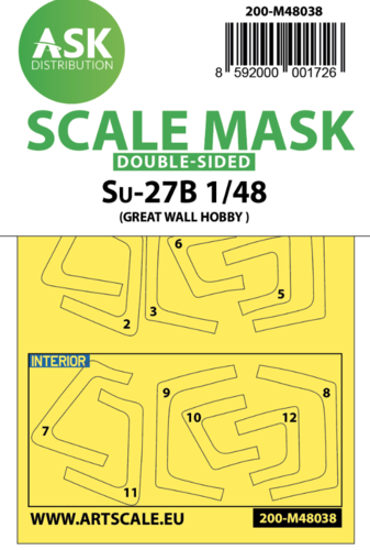 Art Scale Kit M48038 SU-27 Flanker B double-sided