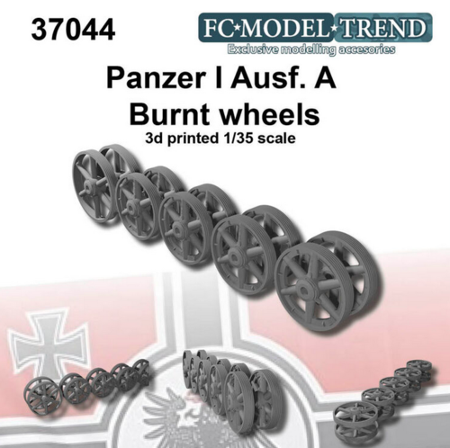 FC ModelTrend 37044 Panzer I Ausf A burnt wheels