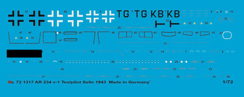 Peddinghaus-Decals 1317 Ar 234 V-1 Test Pilot Selle 1943