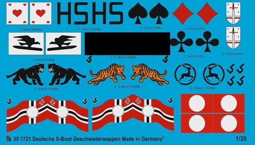 Peddinghaus-Decals 1721 German S-Boot Squadron Signs