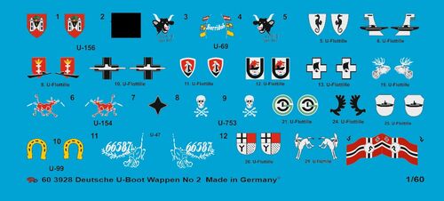 Peddinghaus-Decals 3928 U-Boot Heraldic No. 2