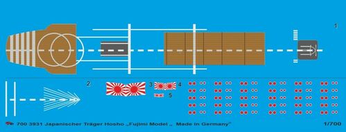 Peddinghaus-Decals 3931 Japanese Carrier Hosho - Fujimi Modell