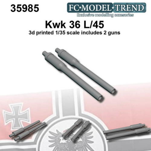 FC ModelTrend 35985 KwK36 L/45 gun barrel, 2 units