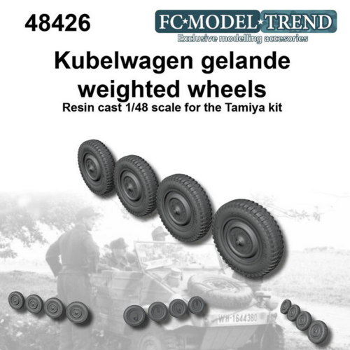 FC ModelTrend 48426 Weighted wheels for Kubelwagen