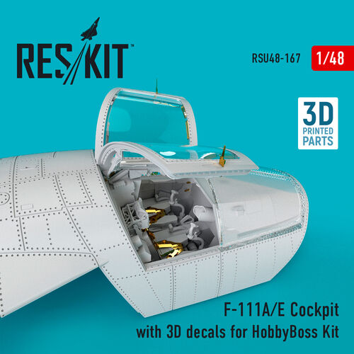 DISCONTINUED RES/KIT U48-0167 F-111C Cockpit early modification with 3D decals for HobbyBoss Kit