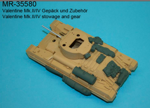 MR Modellbau 35579 Valentine Mk.II / IV 2Pdr. Gun barrel & BESA machine gun (TAMIYA)