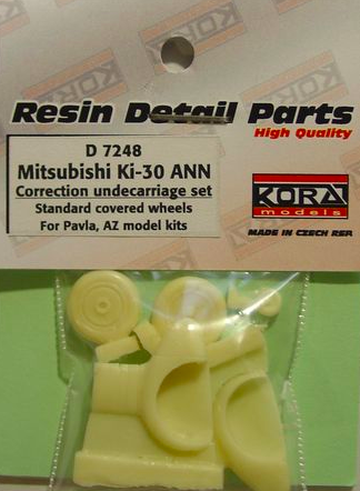 Kora Models D7248 Mitsubishi Ki-30 - correct.undercar.set - standard covered wheels
