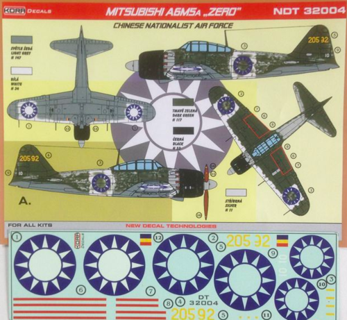 Kora Models NDT32004 Mitsubishi A6M5a China nationalist