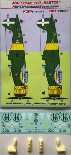 Kora Models NDT72067 Macchi MC.200 SAETTA Fighter Bombers over Russia