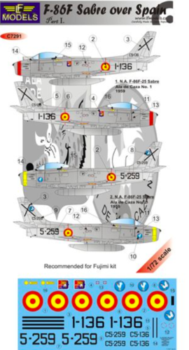 LF Models C7291 N.A. F-86F Sabre over Spain part I.