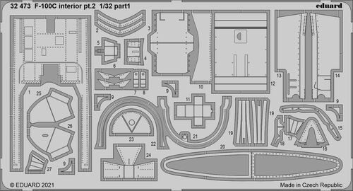 Eduard 32473 F-100C interior pt.2 TRUMPETER