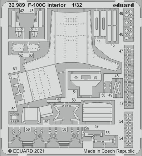 Eduard 32989 F-100C interior TRUMPETER