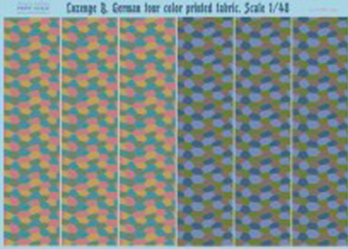 Print Scale 006-camo Lozenge B. German four color printed fabric.