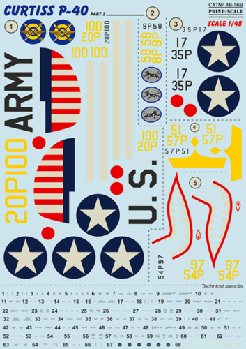 Print Scale 48-169 Curtiss P-40 C, CU. Part 2