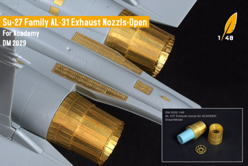 Dream Model DM2029 Exhaust nozzles for Su-27/27UB/30MKK (ACADEMY)