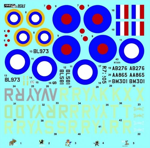 AML D72046 The Spitfire Mk.IA and VB with drawings of the 313th RAF Squadron