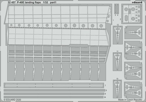 Eduard 32457 P-40E landing flaps TRUMPETER