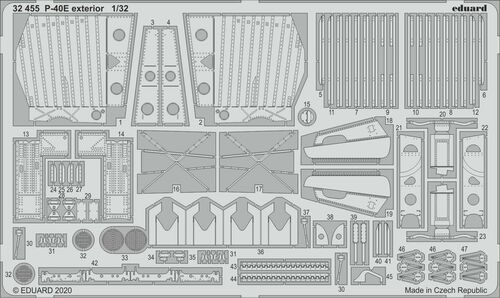 Eduard 32455 P-40E exterior TRUMPETER