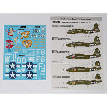 FOXBOT 48-020A Douglas A-20 Boston Pin-Up Nose Art (Part II)